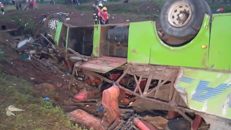 13 Dead, 55 Injured in Eldoret-Nakuru Bus Crash - The Lower Eastern Times