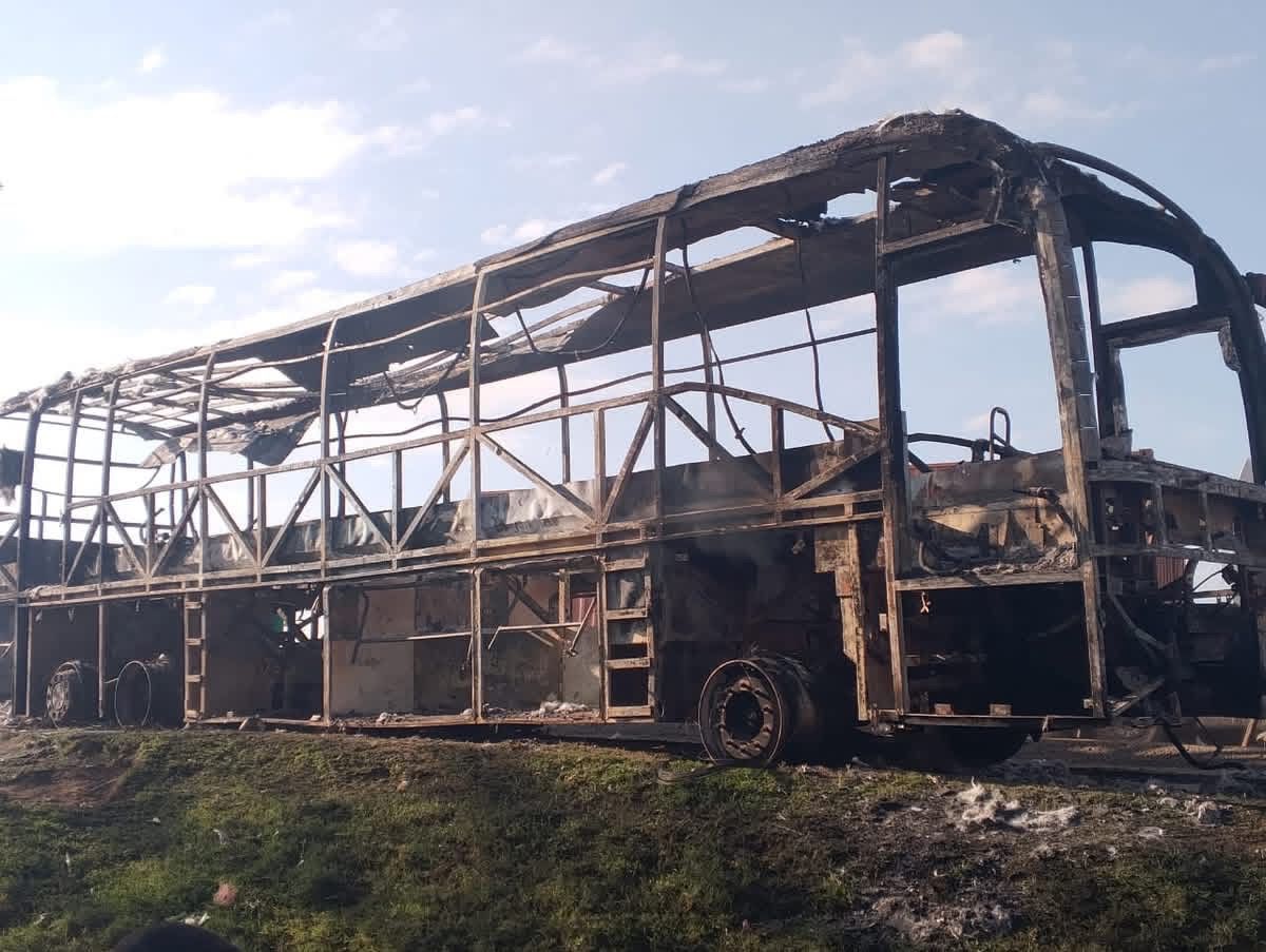 Chaos in Salgaa as Riders Burn 65-Seater Bus - The Lower Eastern Times