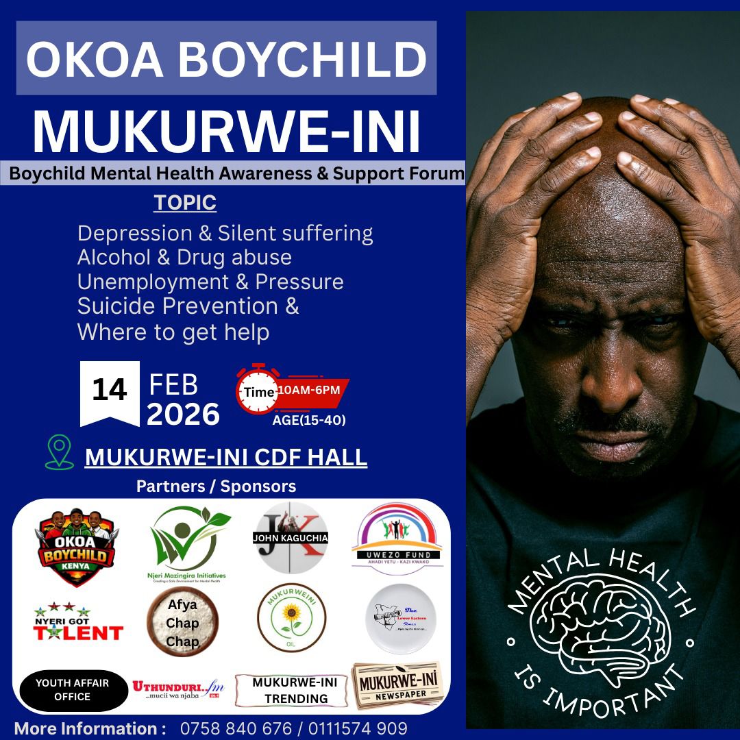 Boys’ Mental Health Event Set for 14th February in Mukurwe-ini - The ...